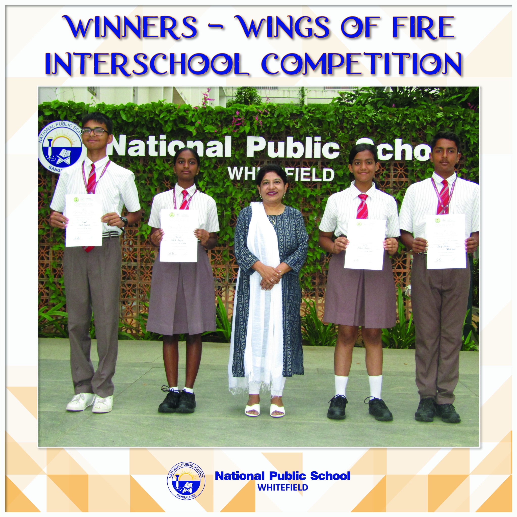 Winners - Wings of Fire - Interschool Competition | National Public School